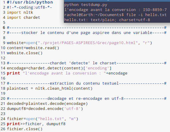 Python : vérification de l'encodage et extraction du contenu textuel ... Python : vérification de l'encodage et extraction du contenu textuel ...
