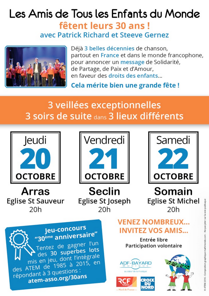 "Les amis de tous les enfants du monde" avec Patrick Richard et Steeve ...