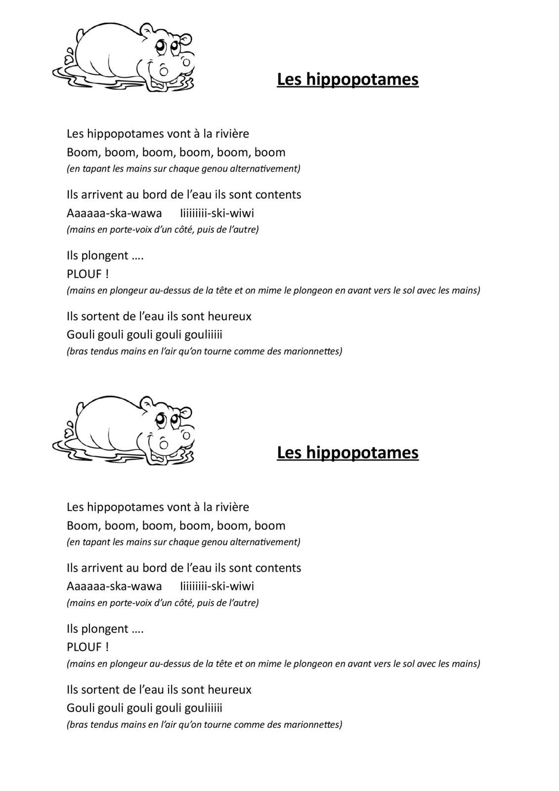 Les hippopotames - Espace jeux YOUPI
