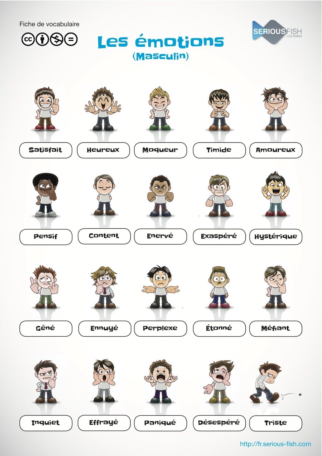 Dictée de mots (5) Les émotions - Le CM1 d'Azal