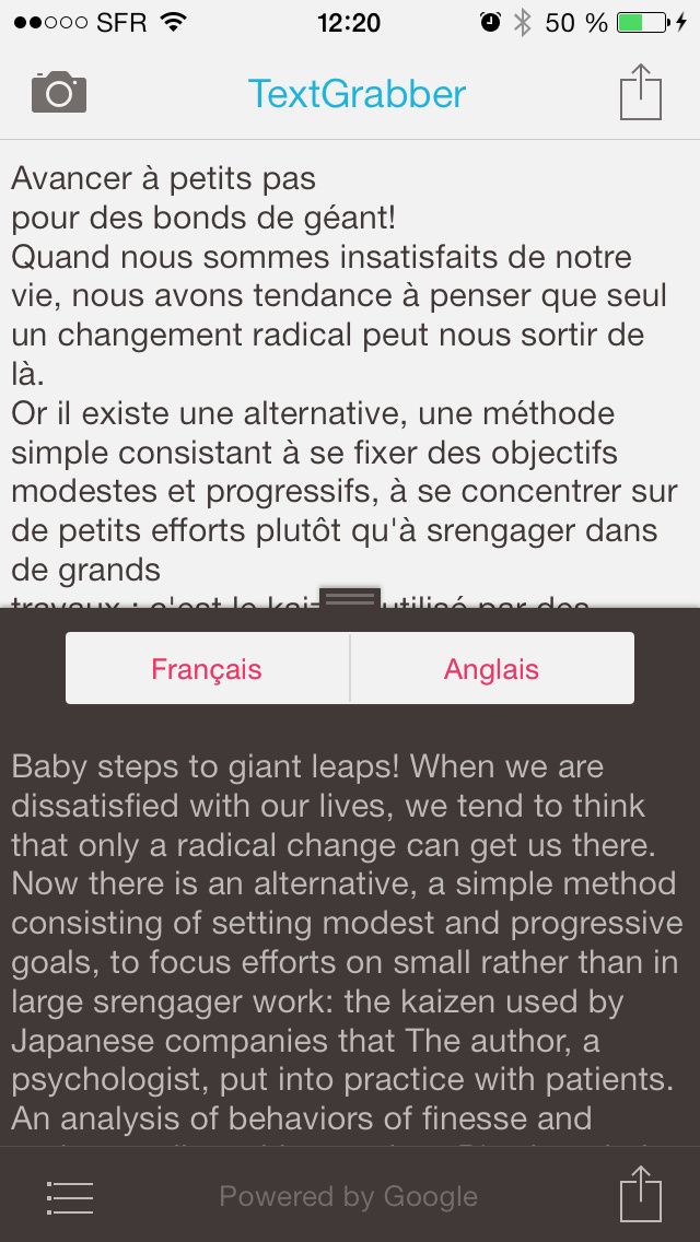 Application : Text Grabber transforme et traduit vos photos de texte en texte modifiable (iPhone ...