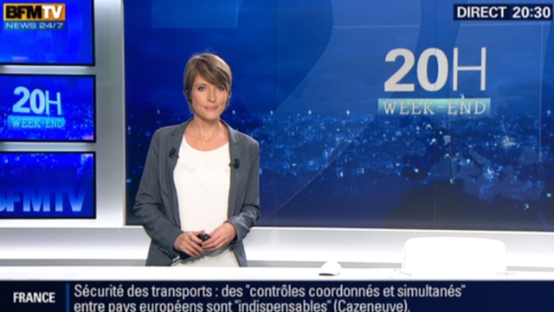 2015 08 29 - LUCIE NUTTIN pour LE 20H WEEK-END de bfm tv - vuesalatele le blog
