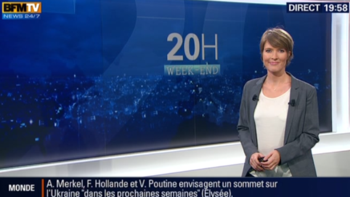 2015 08 29 - LUCIE NUTTIN pour LE 20H WEEK-END de bfm tv - vuesalatele le blog