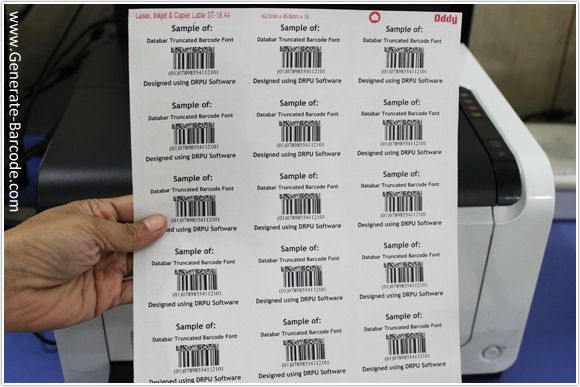 Generate Databar Truncated Barcode Font With Drpu Barcode Label