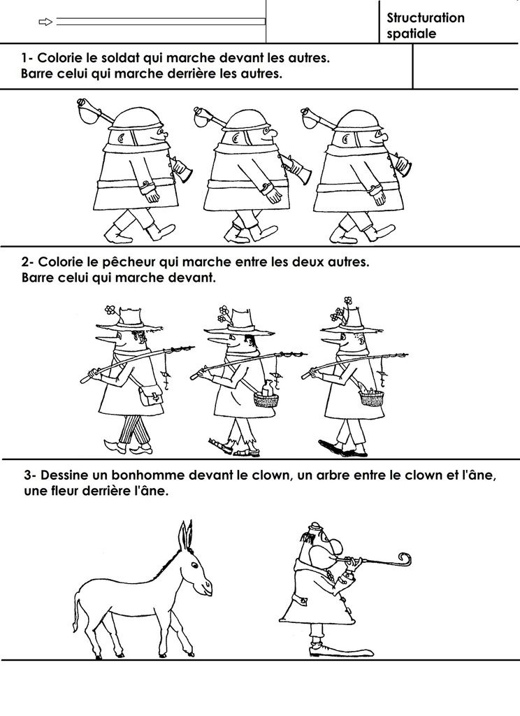 vocabulaire spatial: devant, derrière, entre - école maternelle Gellow