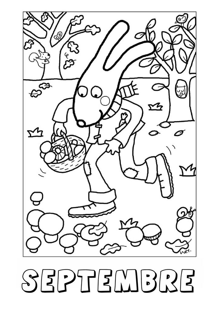 coloriage mois de septembre
