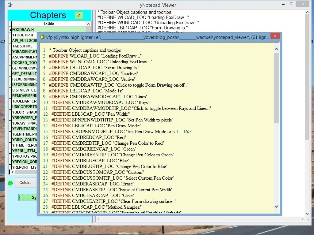 A notepad viewer embed on vfp form - Visual Foxpro codes