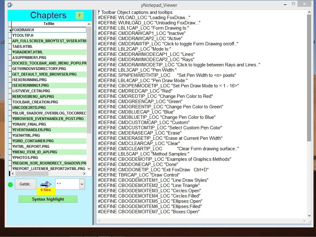 A notepad viewer embed on vfp form - Visual Foxpro codes