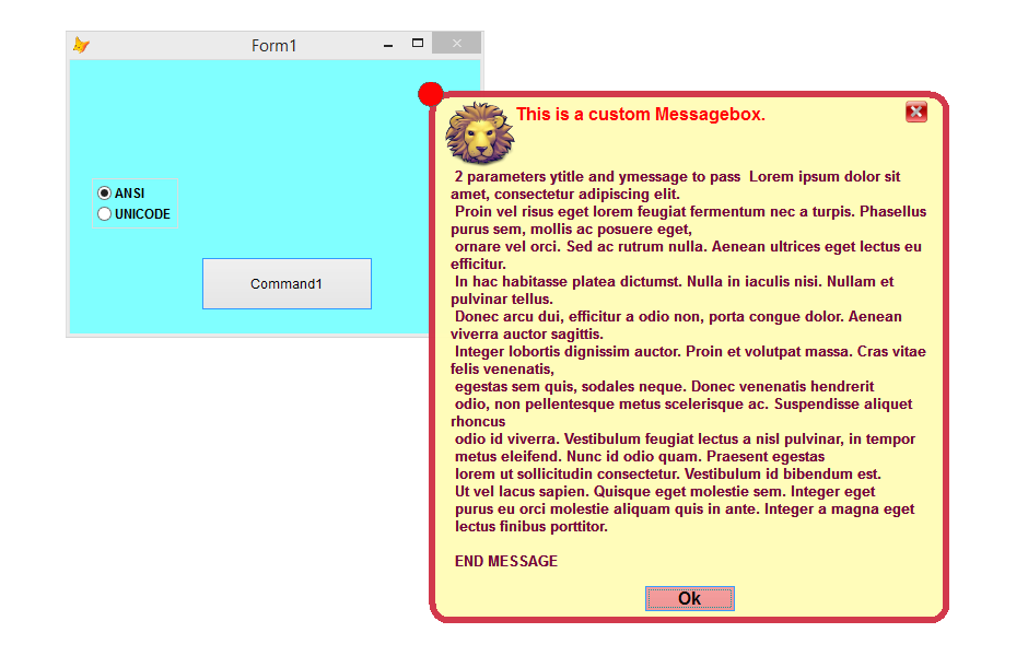 A Custom Messagebox With Drawtext Api Visual Foxpro Codes