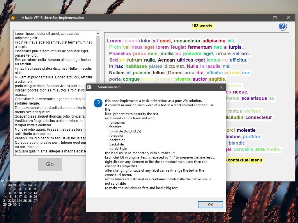 A basic vfp richtextbox implementation - Visual Foxpro codes