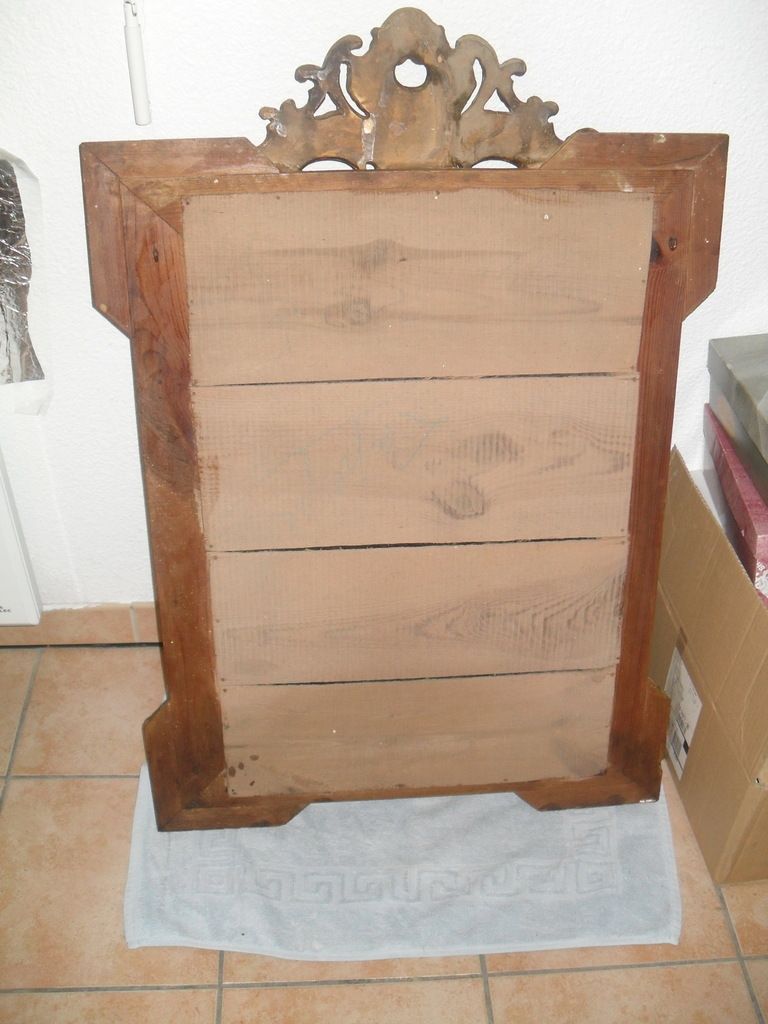 Miroir ancien en plâtre doré - Agnès et ses Créations