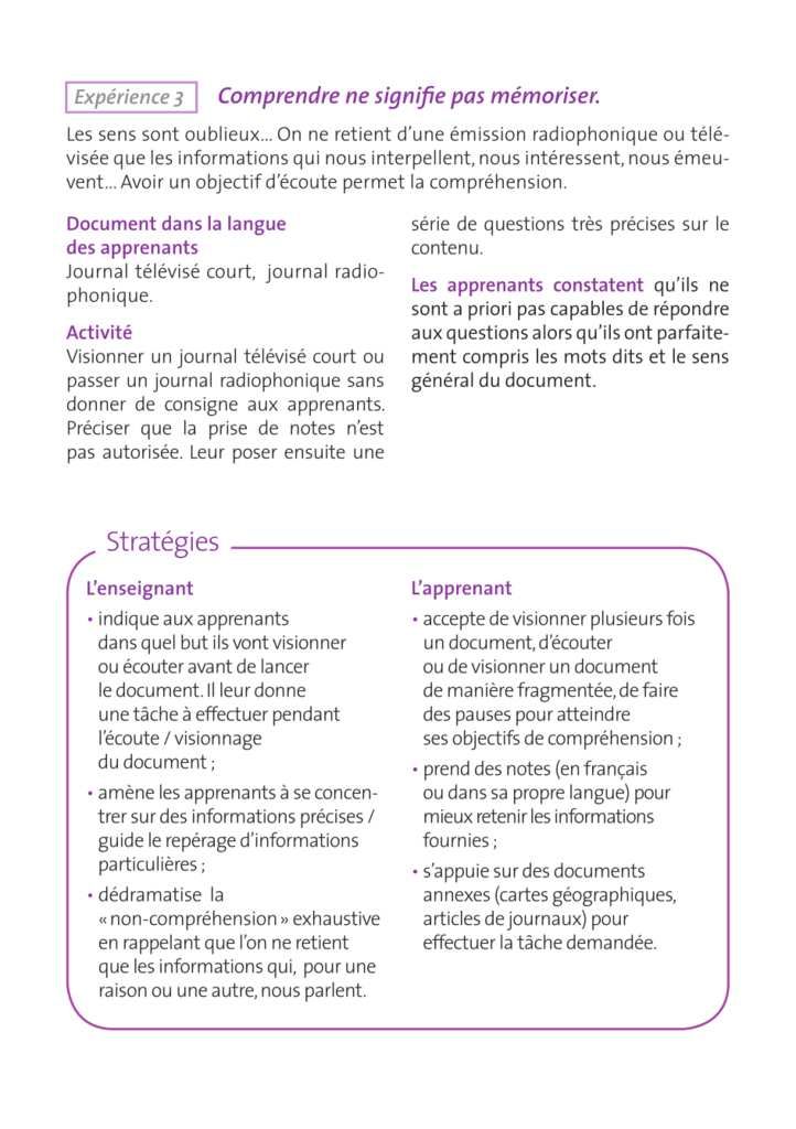 La compréhension orale - FLE au Soudan