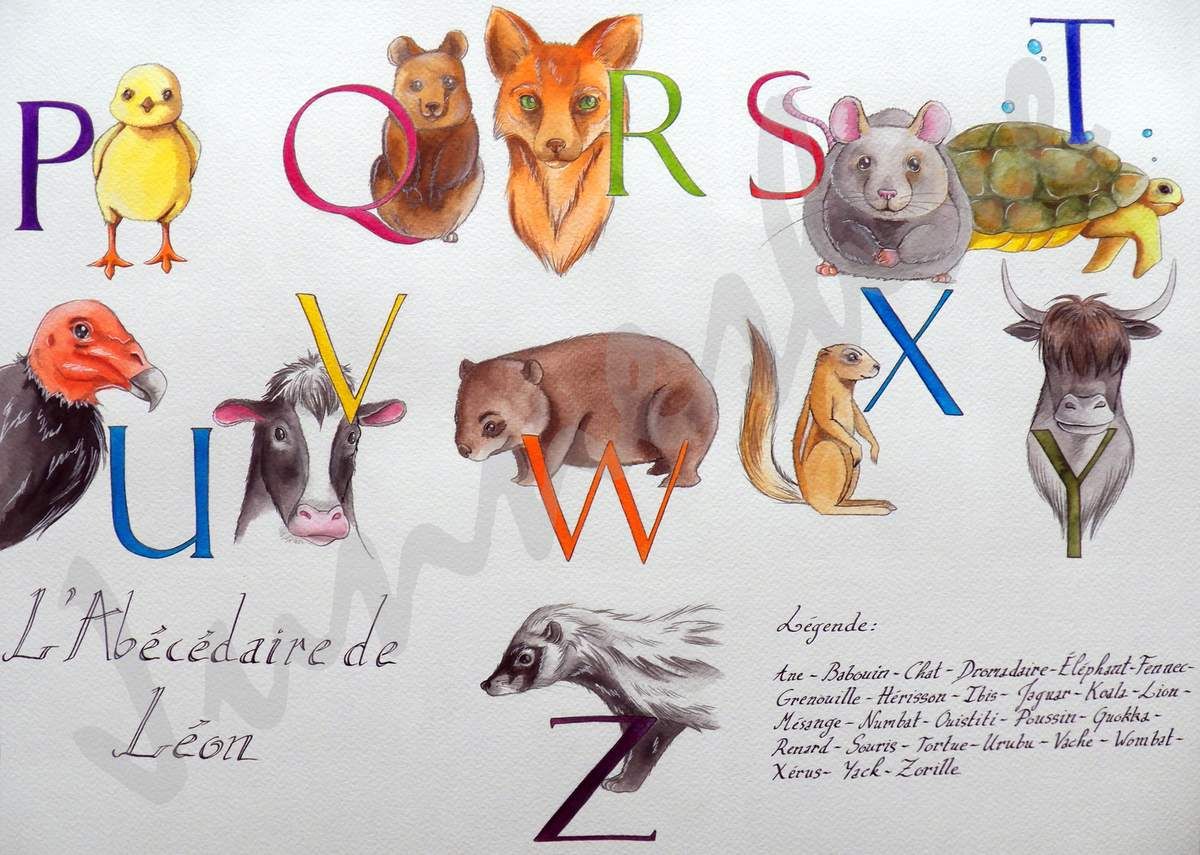 2ème abécédaire sur les animaux - L'atelier de Junneshae