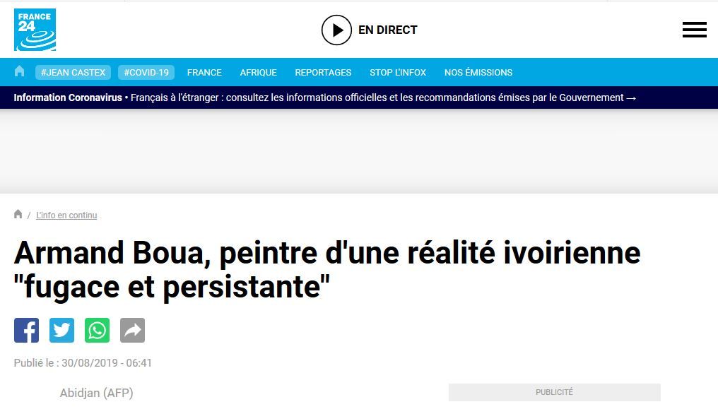 Armand Boua - Actualité Artistique Armand Boua