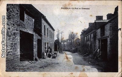 Le bourg de Plessala en 1900 - La Hautière en Plessala, Côtes d'Armor