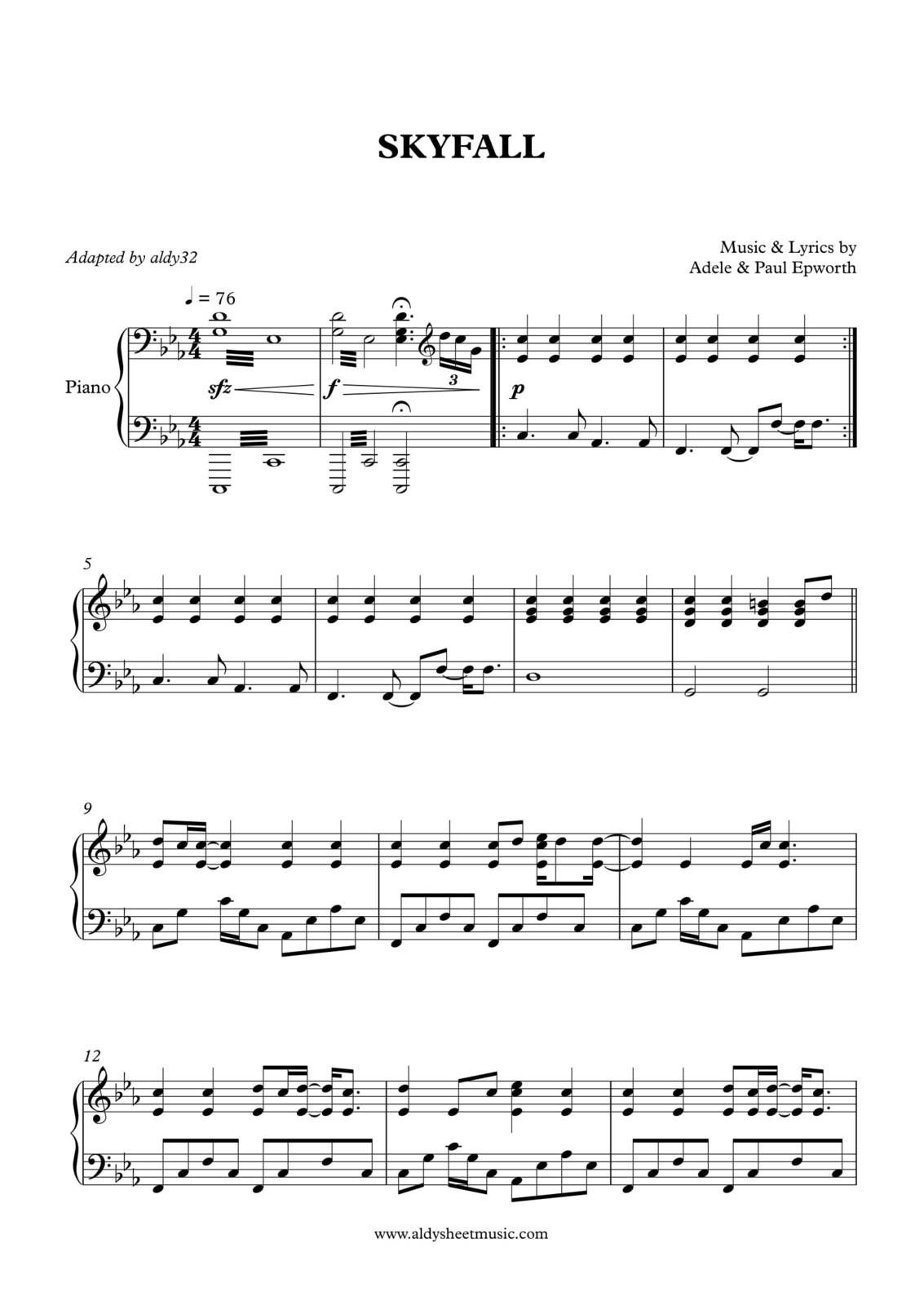 Partituras Para Piano De Adele