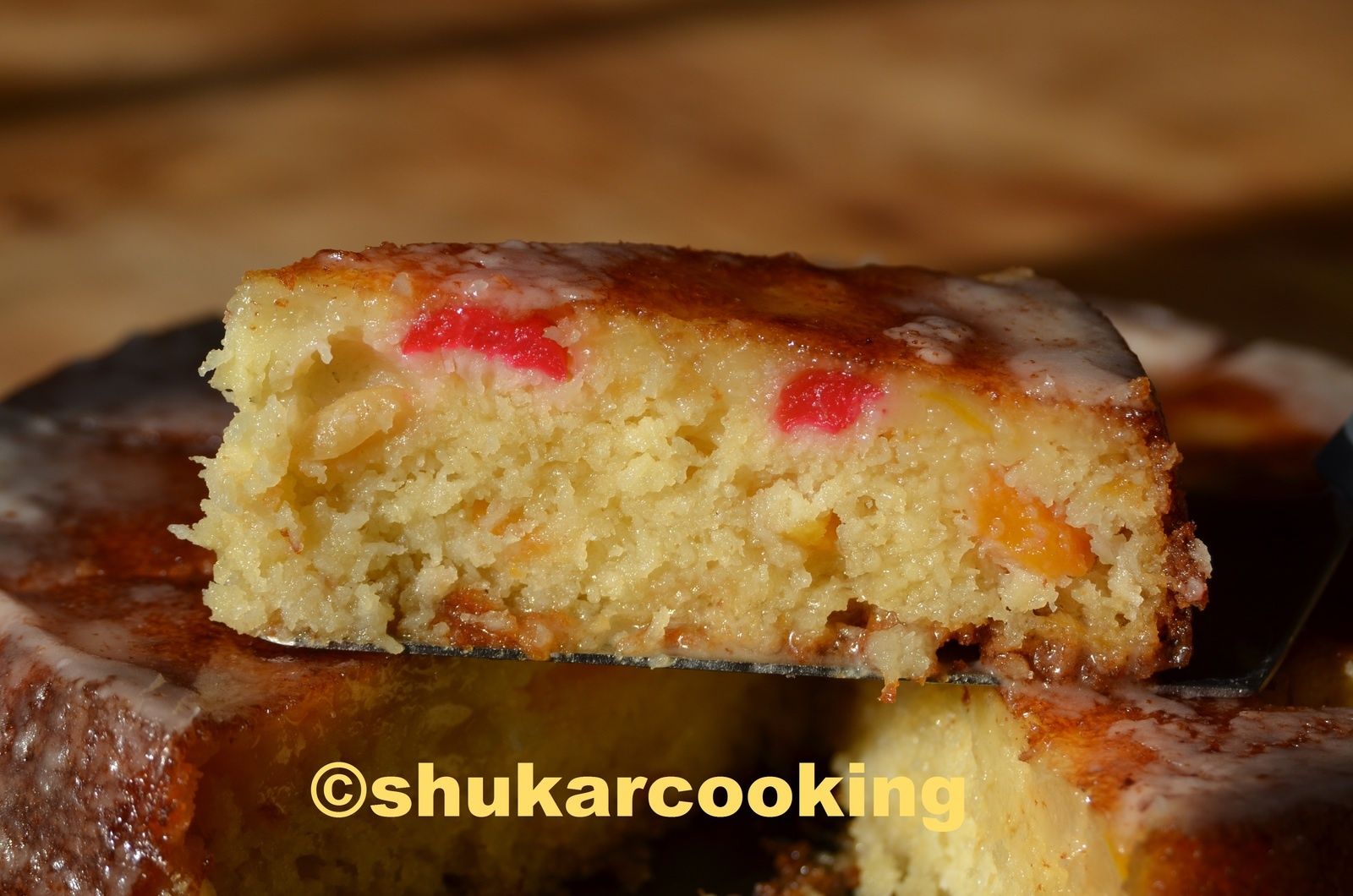 Gâteau noix de coco et fruits tropicaux - Shukar Cooking