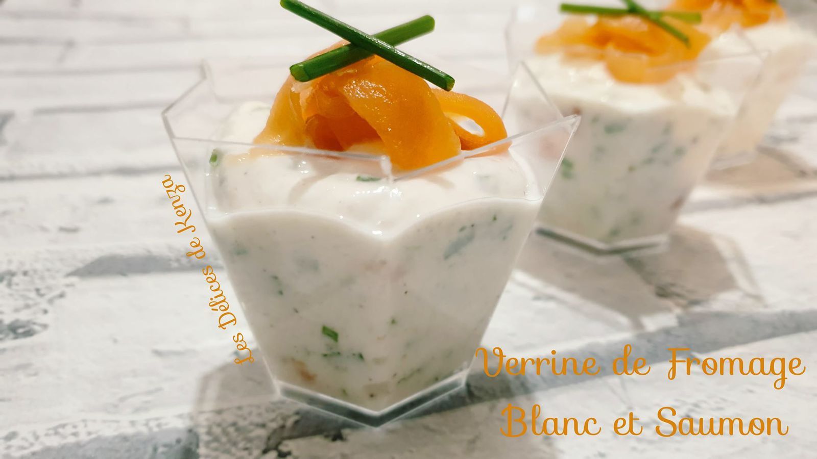 Verrine de fromage blanc et saumon recette pour appéritif ou buffet