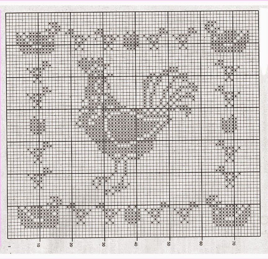 rideau au point de filet un coq - travaux-manuels3.overblog.com