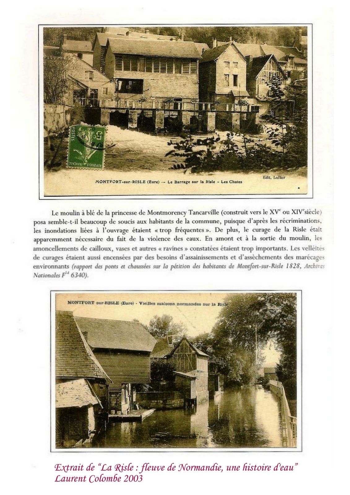 MONTFORT-SUR-RISLE - Archives Canton de Montfort / Risle