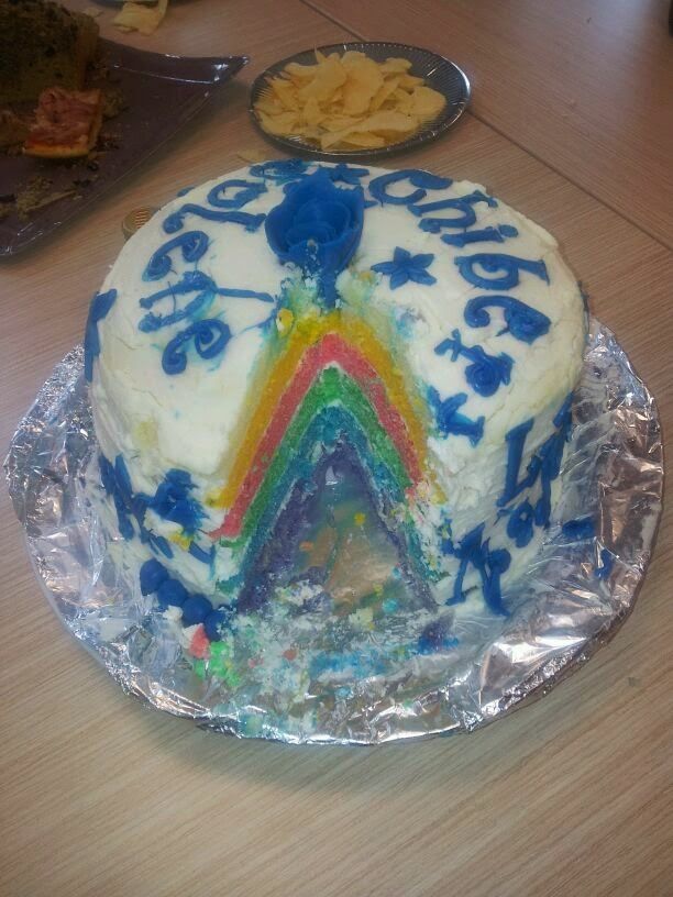 Gâteau bleu et blanc - Blog des délices d'Agnès