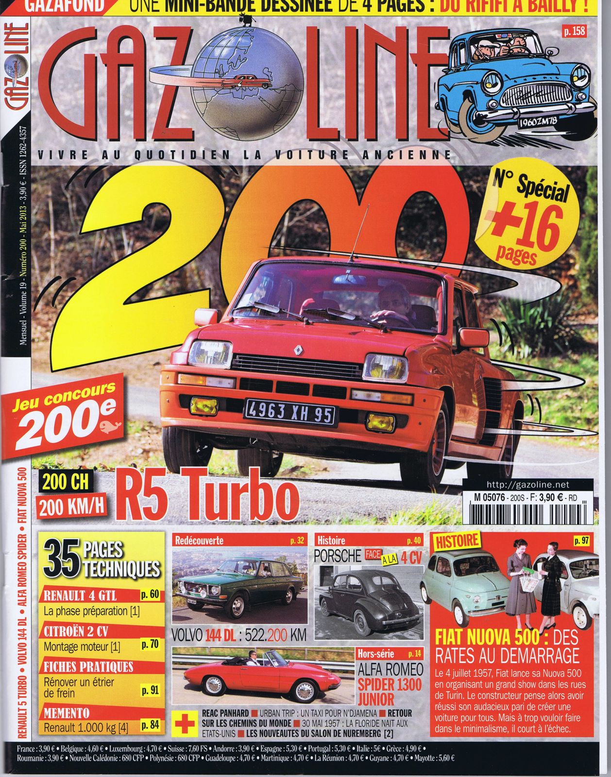 le 200è du magazine Gazoline - Passion Autos Prestiges Anciennes