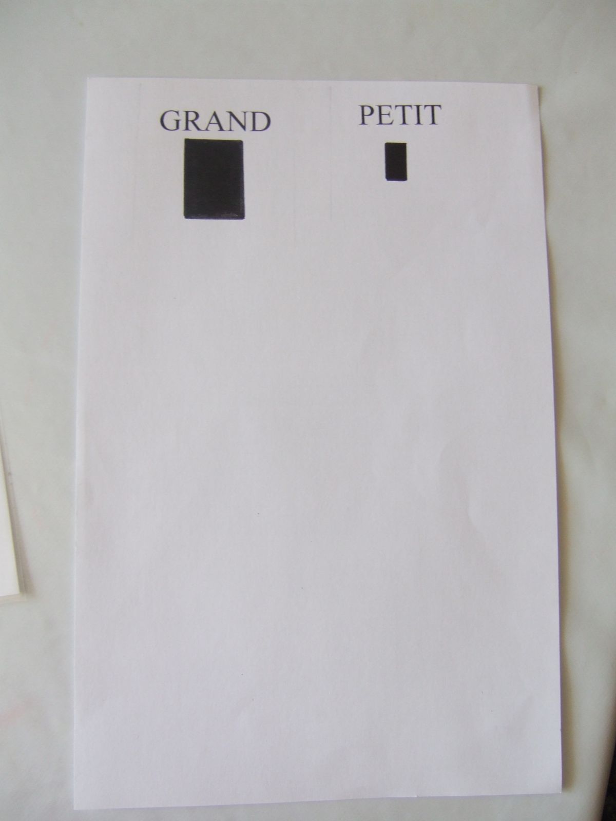 notion de grand et petit - Donne-moi ta main