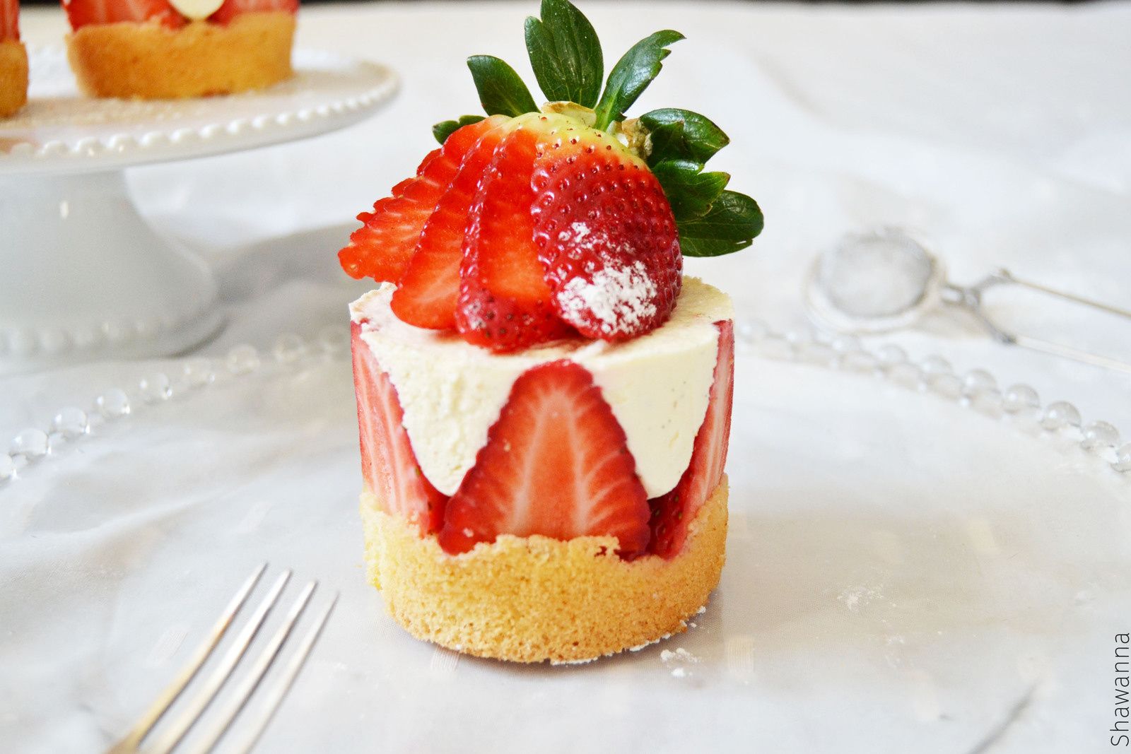 Mini Fraisier mousseline - shawanna recettes & foodography