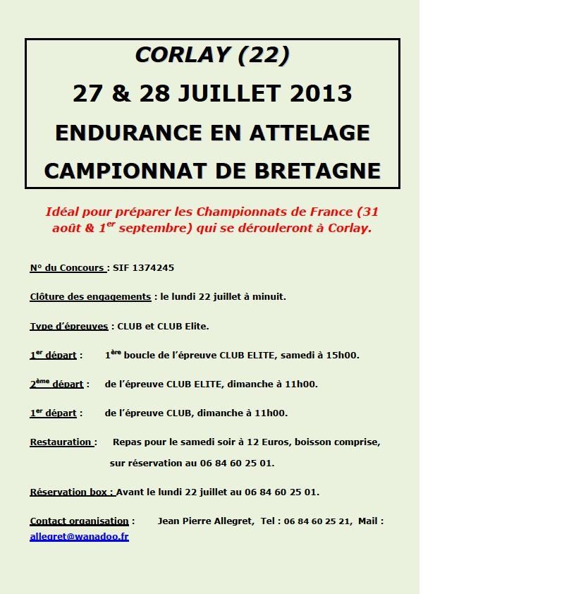 Endurance de Corlay - Société d'Attelage d'Armor et d'Argoat