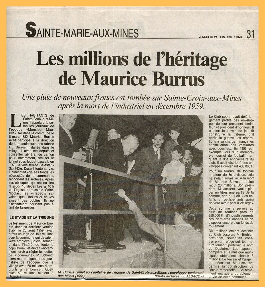 LA GRANDE HISTOIRE DE MAURICE BURRUS - ON RESPIRE.....DANS LES VOSGES