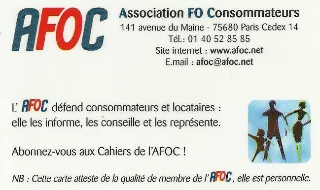 afoc - consommation - FO Retail Distribution