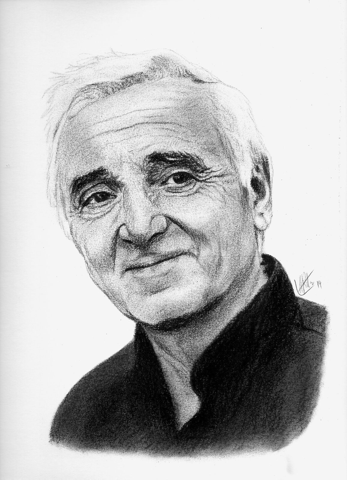 Portrait de Charles Aznavour - portraits.aritz.over-blog.com