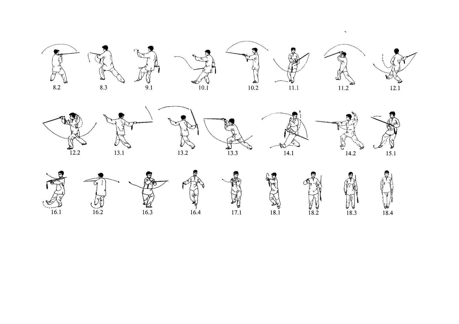 TAIJIJIAN 18 YANG (Les 18 mouvements de l'épée style Yang ...