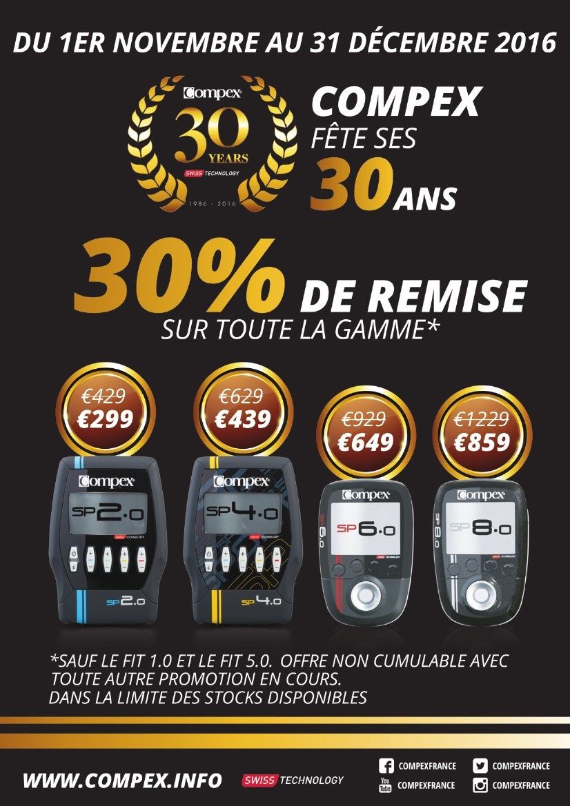 Compex fête ses 30 ans, avec des remises hallucinantes - Run Ever La ...