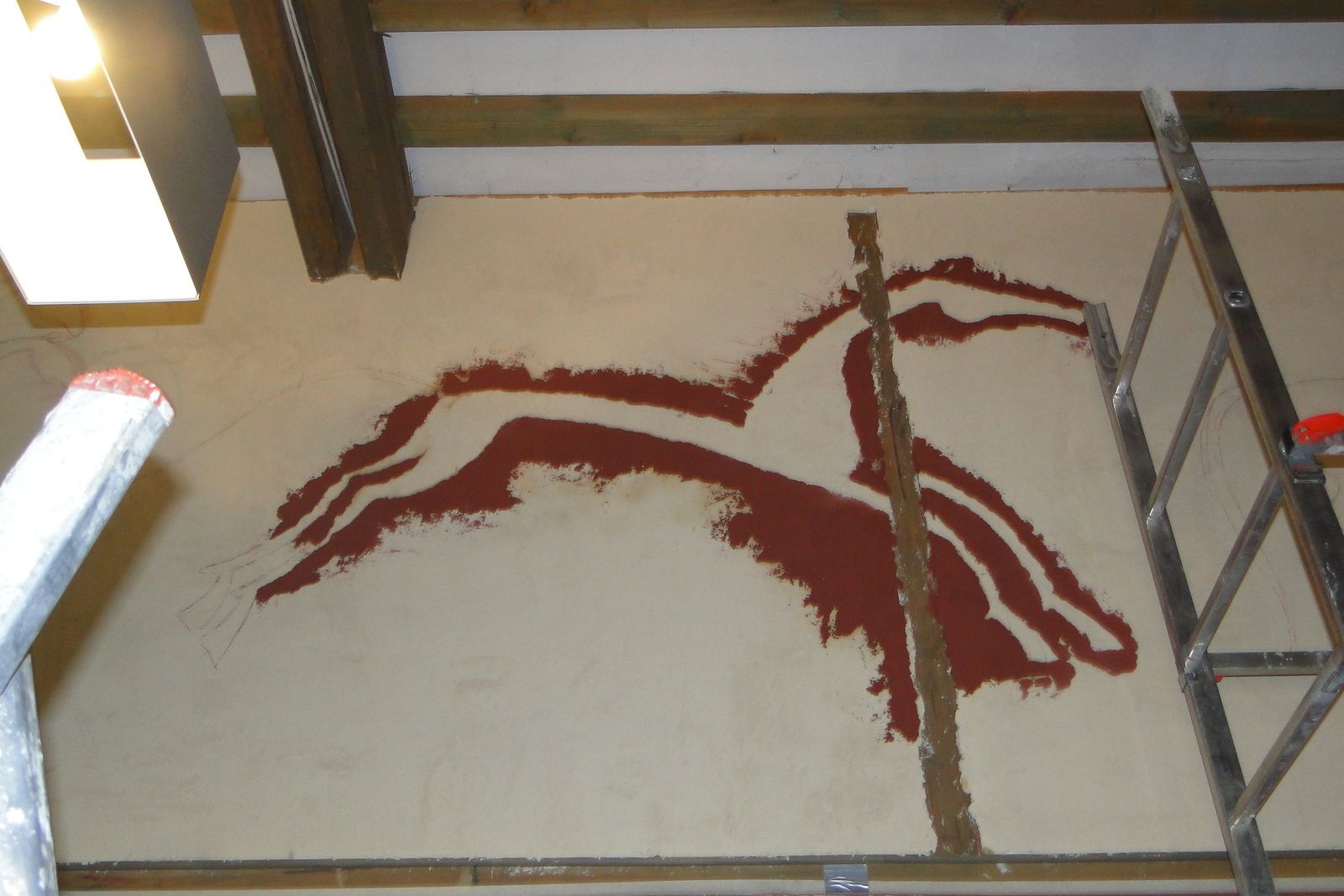 Sgraffito dans la grange - Les Terres de Meyras