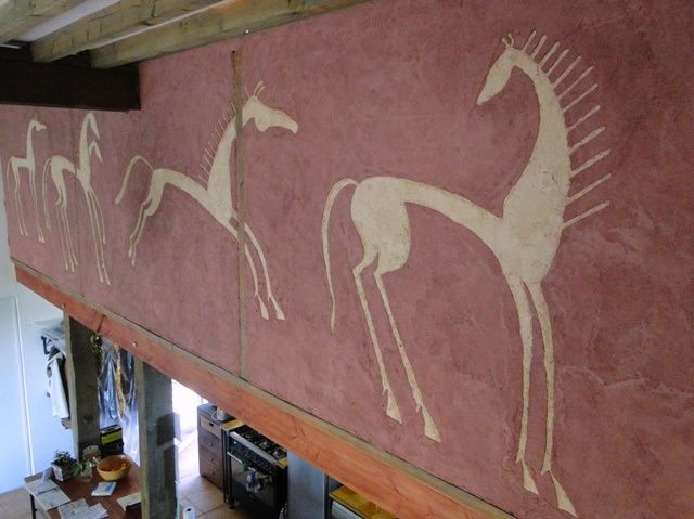 Sgraffito dans la grange - Les Terres de Meyras