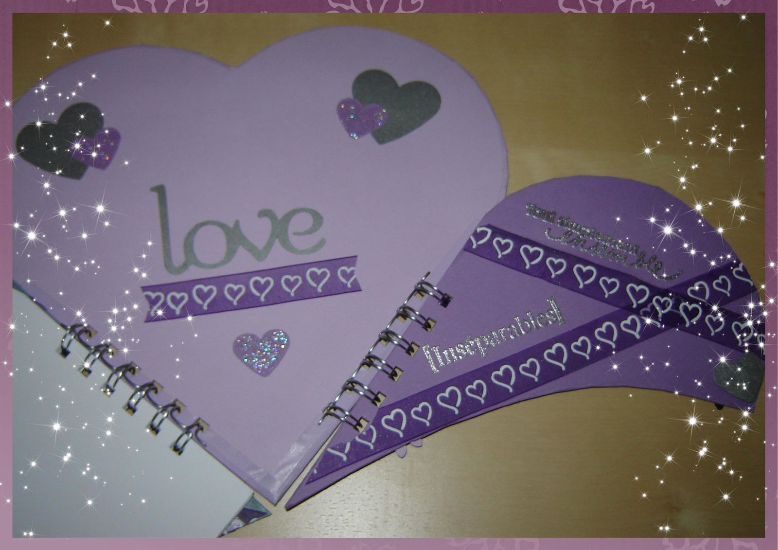 Livre d'or coeur violet et argent - Quand mimi crée (le blog de mimi)