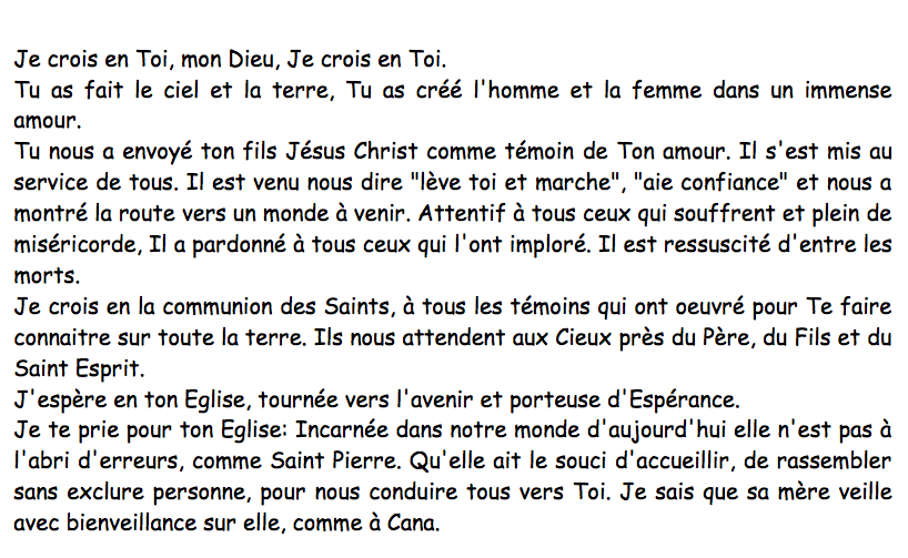 Nos credos - Conférence Catholique des Baptisé(e)s - Lyon - Paroisse de ...