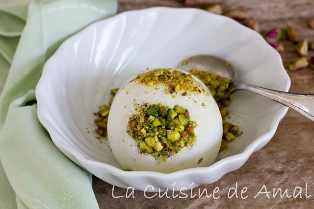 BOUZA BIL FISTOK AL HALABI, CREME GLACEE AUX PISTACHES AVEC THERMOMIX ...