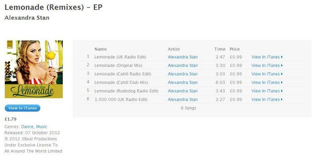 Alexandra Stan - Lemonade (Remixes) - EP [iTunes Plus AAC M4A] - PSXDB ...