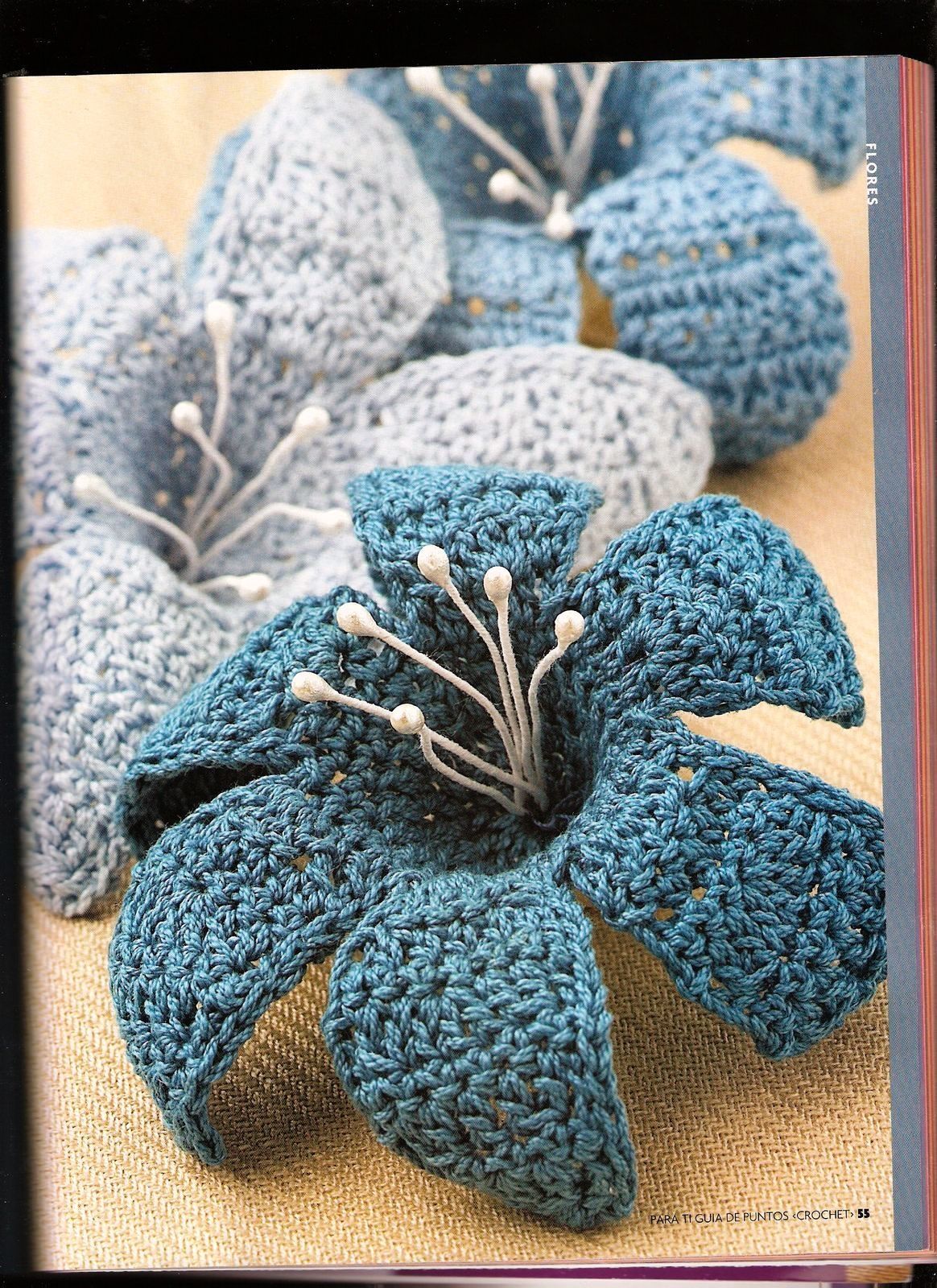 Fleurs au crochet avec la grille - Le blog de Hanim