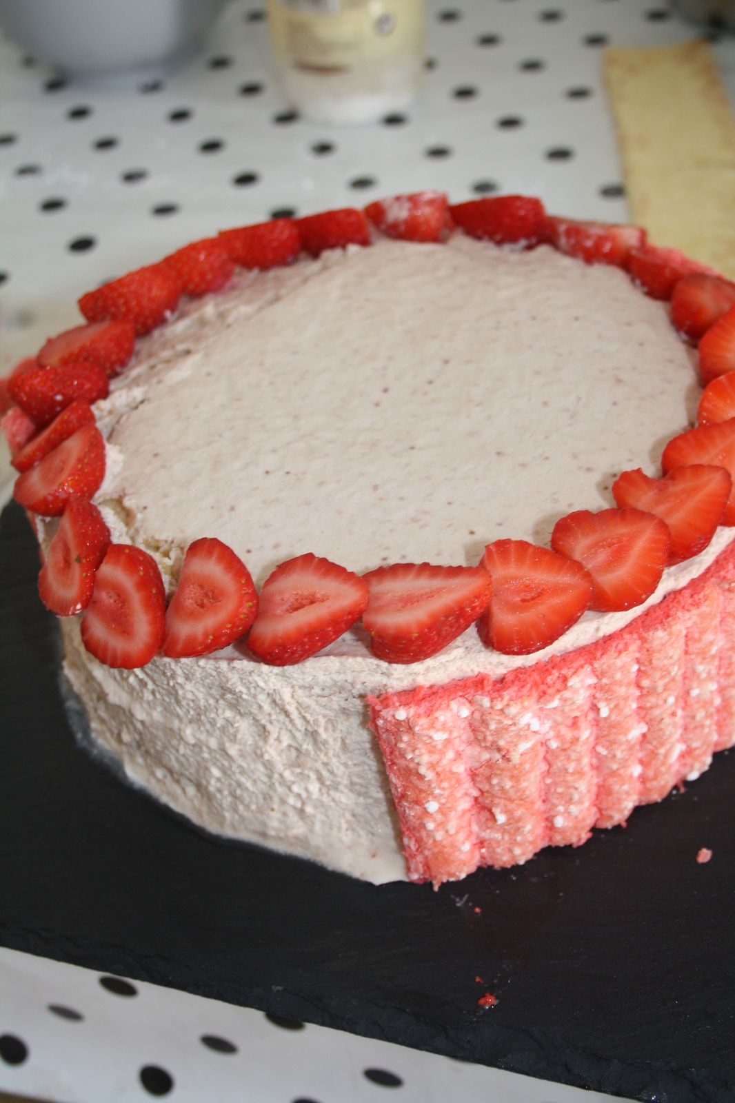 TIRAMISU FRAISE REVISITE - RELIGIEUSE ET TARTE CATIN