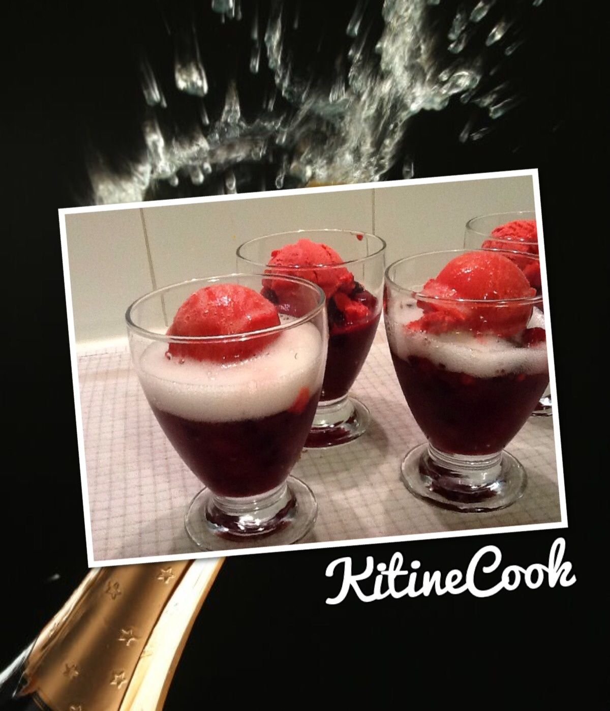 COUPE DE FRUITS ROUGES AU CHAMPAGNE - KitineCook