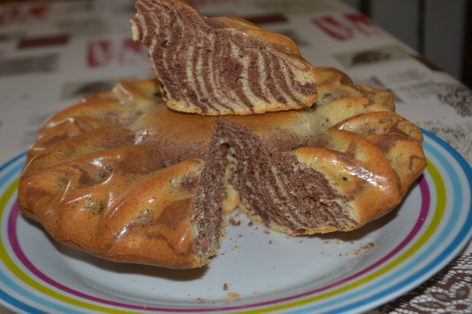 Gâteau zébré - chez kiki cuisine
