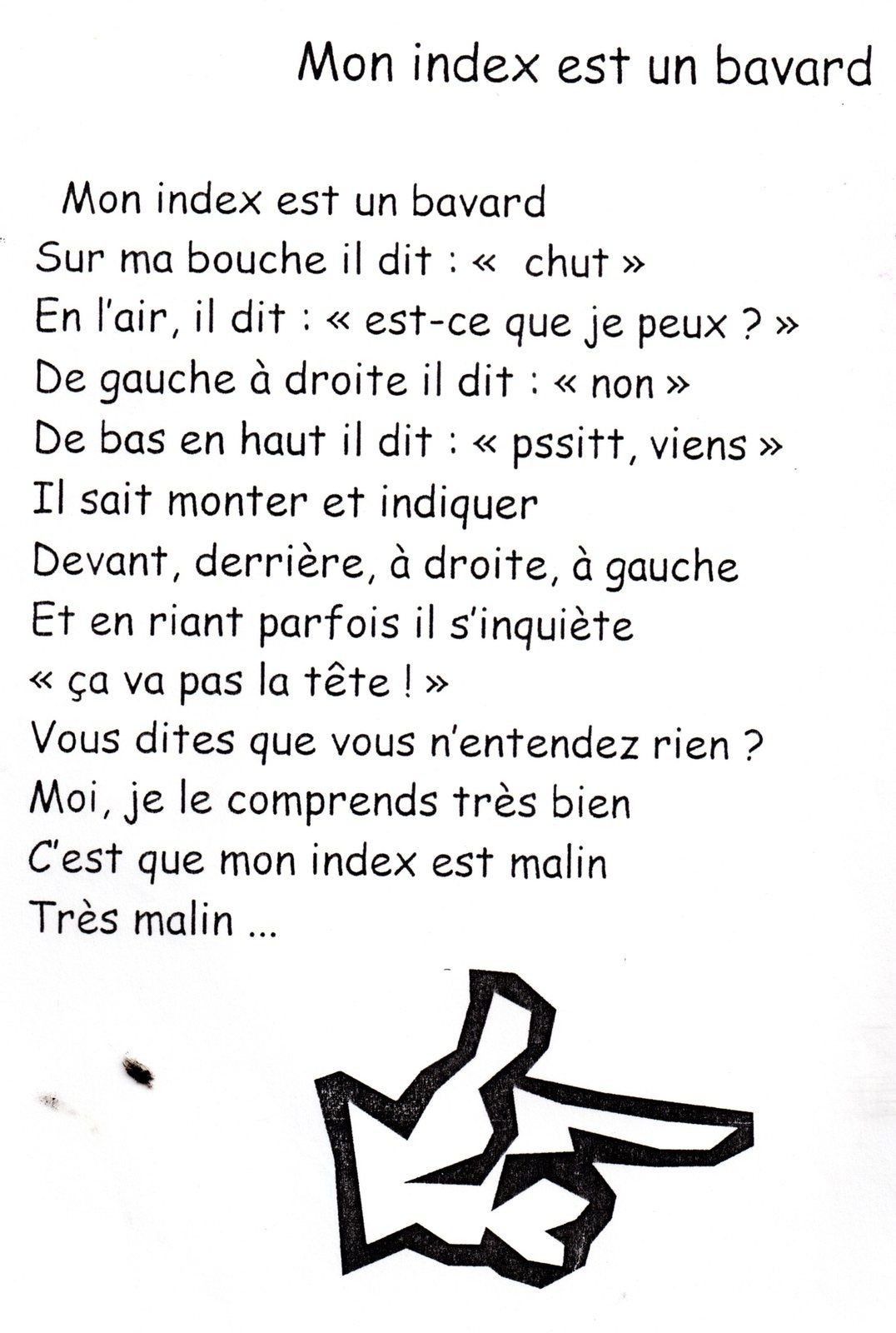 Comptines, poésies maternelle - Point de croix : bavoirs, sorties de ...