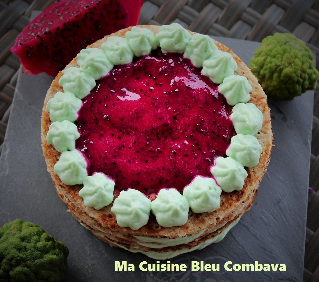 Gâteau de Crêpes à la "Crème Madame" Citron Vert-Combava, Coulis de ...
