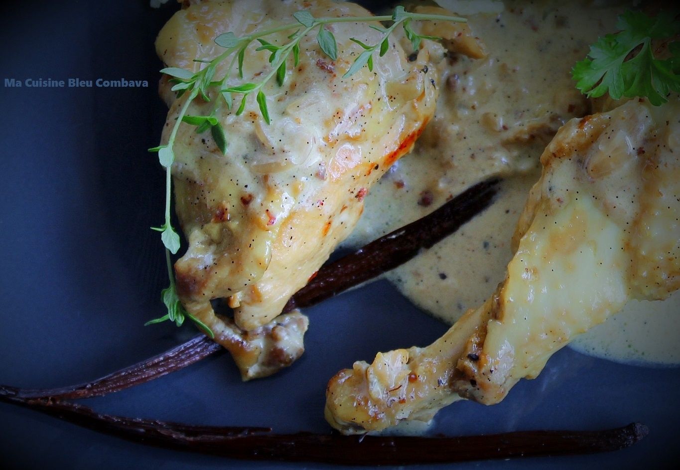 Mon Poulet Rhum Vanille aux Saveurs de la Réunion - Ma Cuisine Bleu Combava