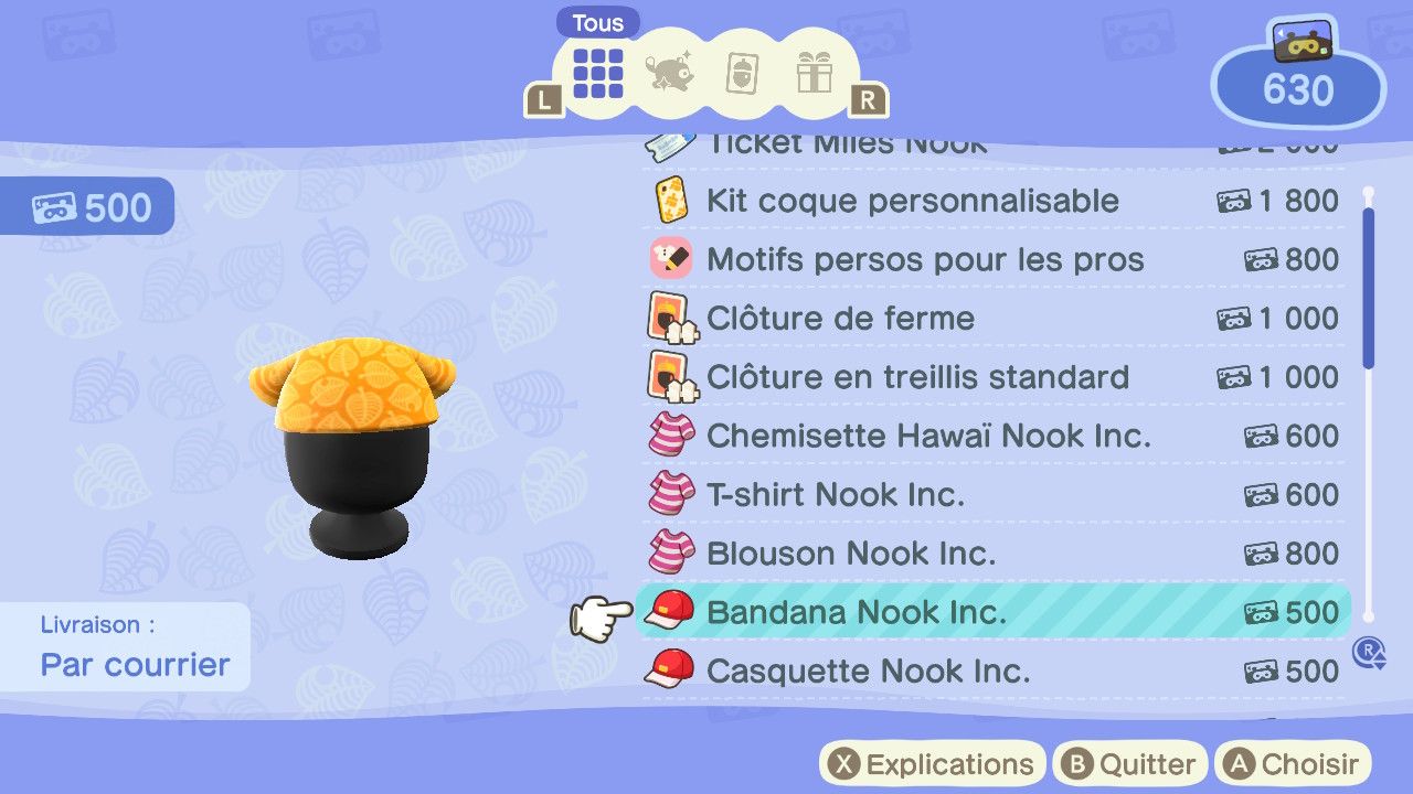Le Nook Stop (catalogue) : en cours... - Animal Crossing New Leaf