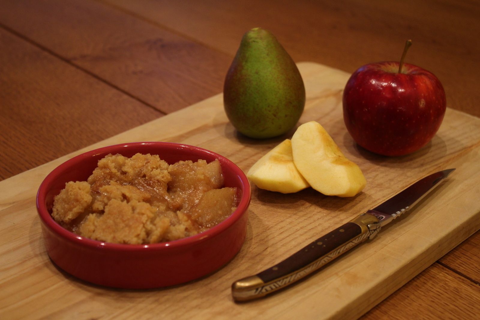 Crumble pommes poires sans gluten - Mes petits Gâteaux sans Gluten