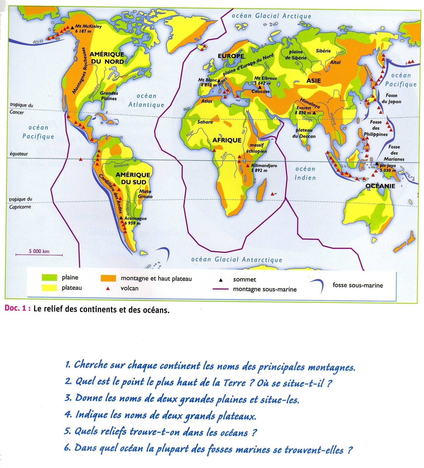 Fiche pédagogique géographie : le relief 2016 - La Classe de Myli Breizh